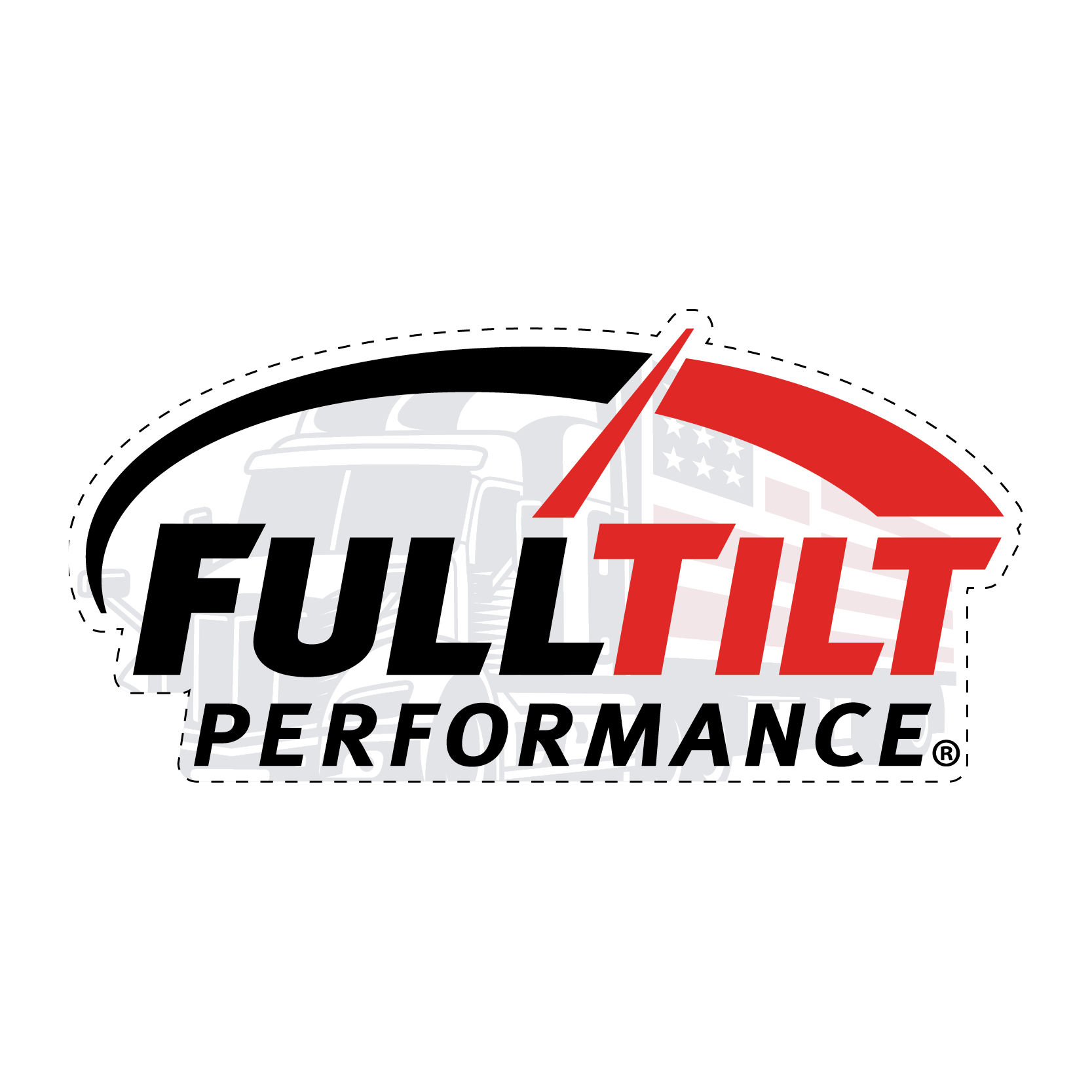 Full Tilt Semi Flag Decal